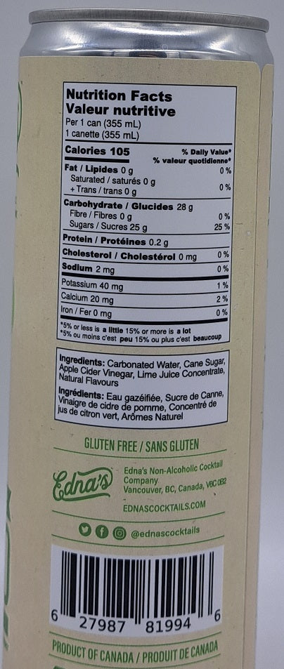 Edna's Cocktails Non-Alcoholic Mojito 4 x 355mL – East West Markets