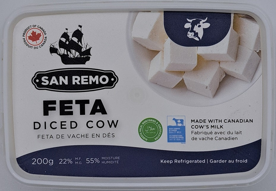 San Remo Diced Cow Feta (200g) – East West Markets