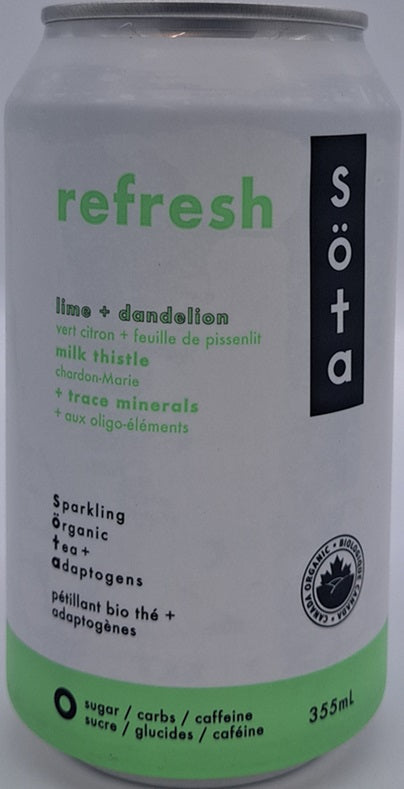 Sota Refresh Sparkling Tea Lime (355ml) – East West Markets