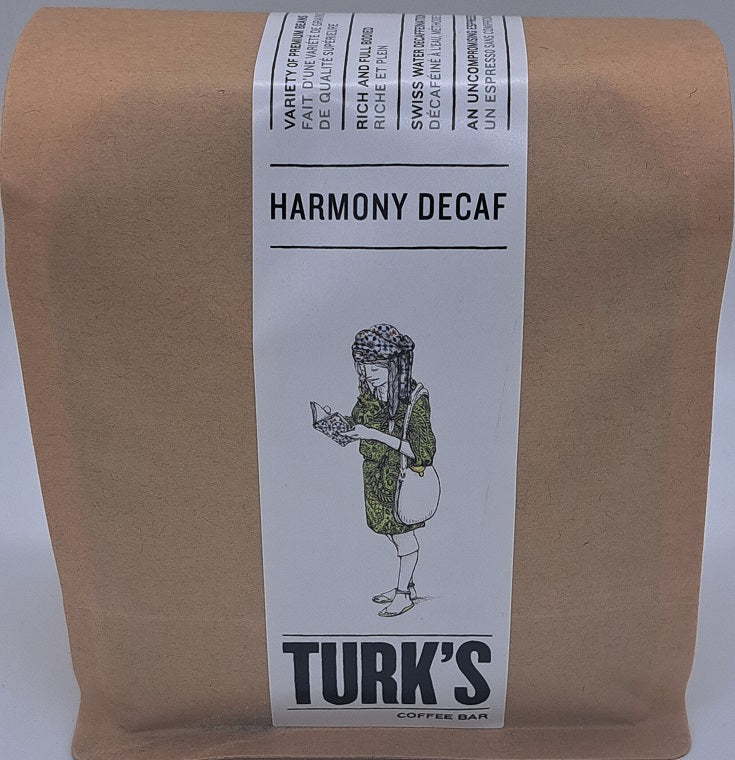 Turk's Coffee Bar Harmony Decaf 340g – East West Markets